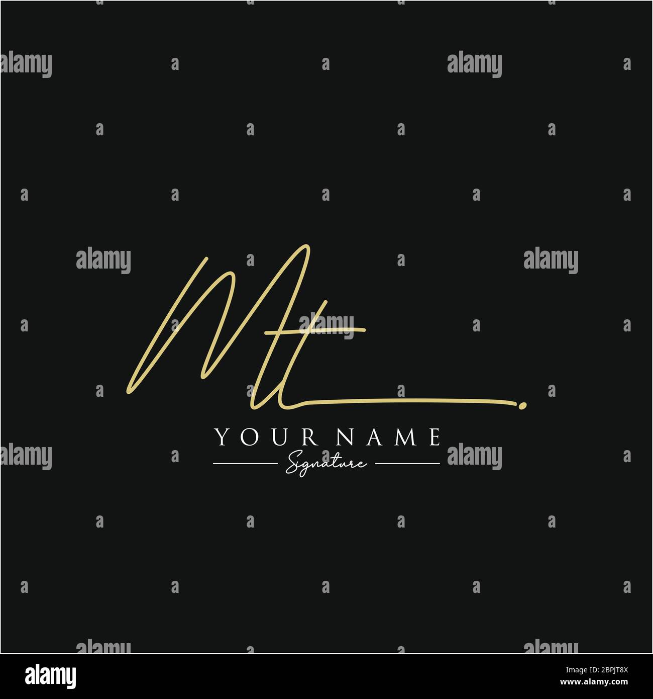 Mt Signature Banque d'images vectorielles - Alamy