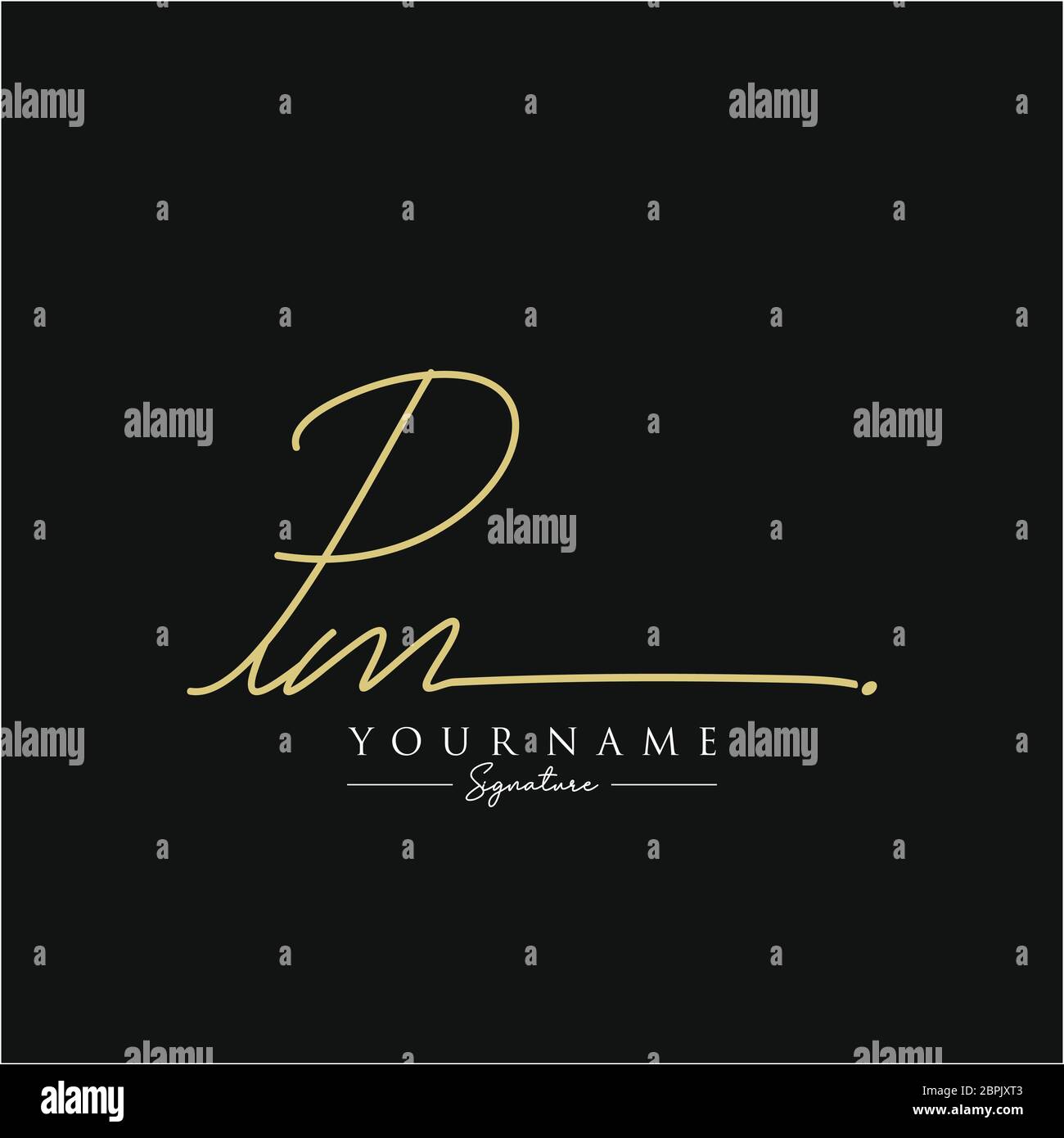 Pm signature Banque d'images vectorielles - Alamy