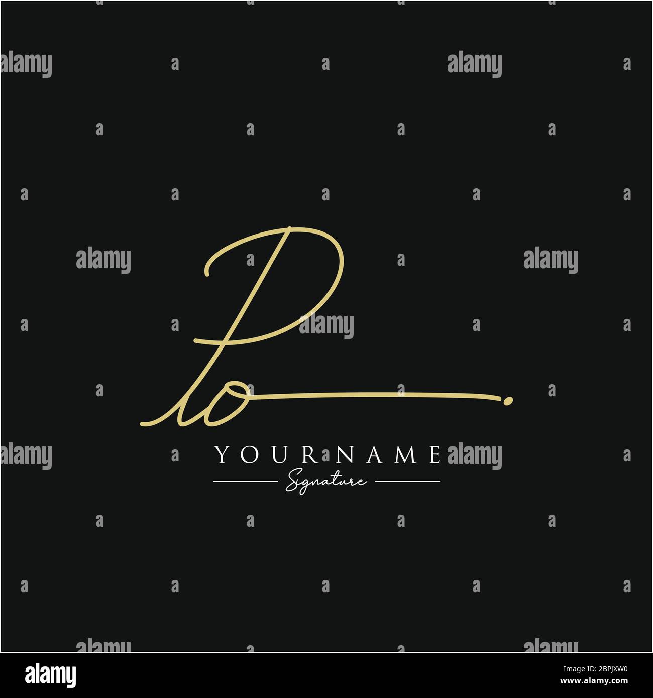 Lettre Po Logo Banque d'images vectorielles - Alamy