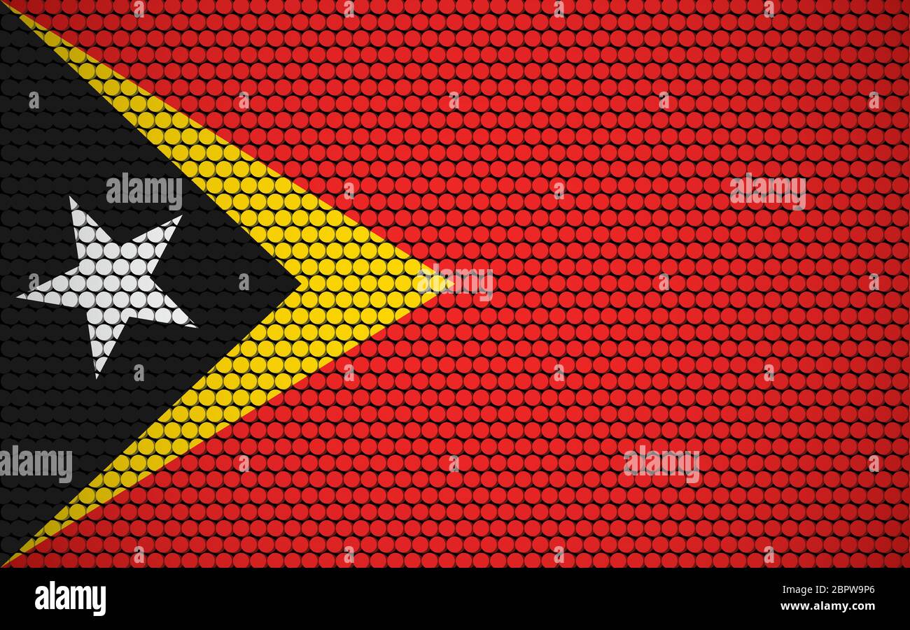 Drapeau jaune avec un rond noir Banque d'images vectorielles - Alamy
