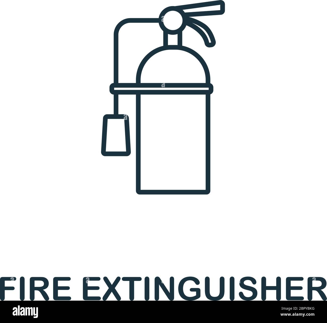 Icône extincteur de la collection sécurité au travail. Symbole d ...