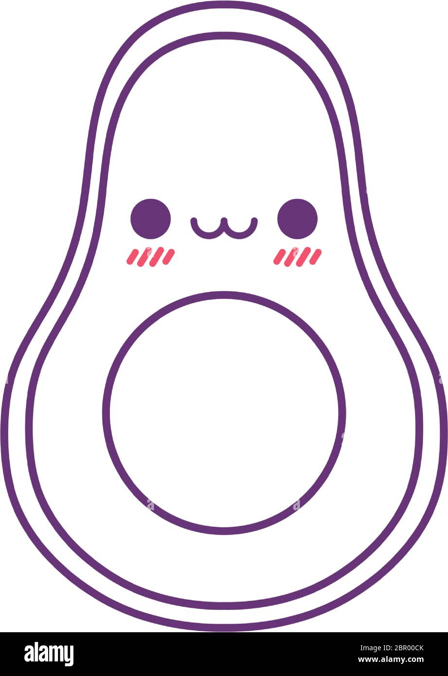 Motif icône de style de dessin animé avocat, kawaii food mignon ...
