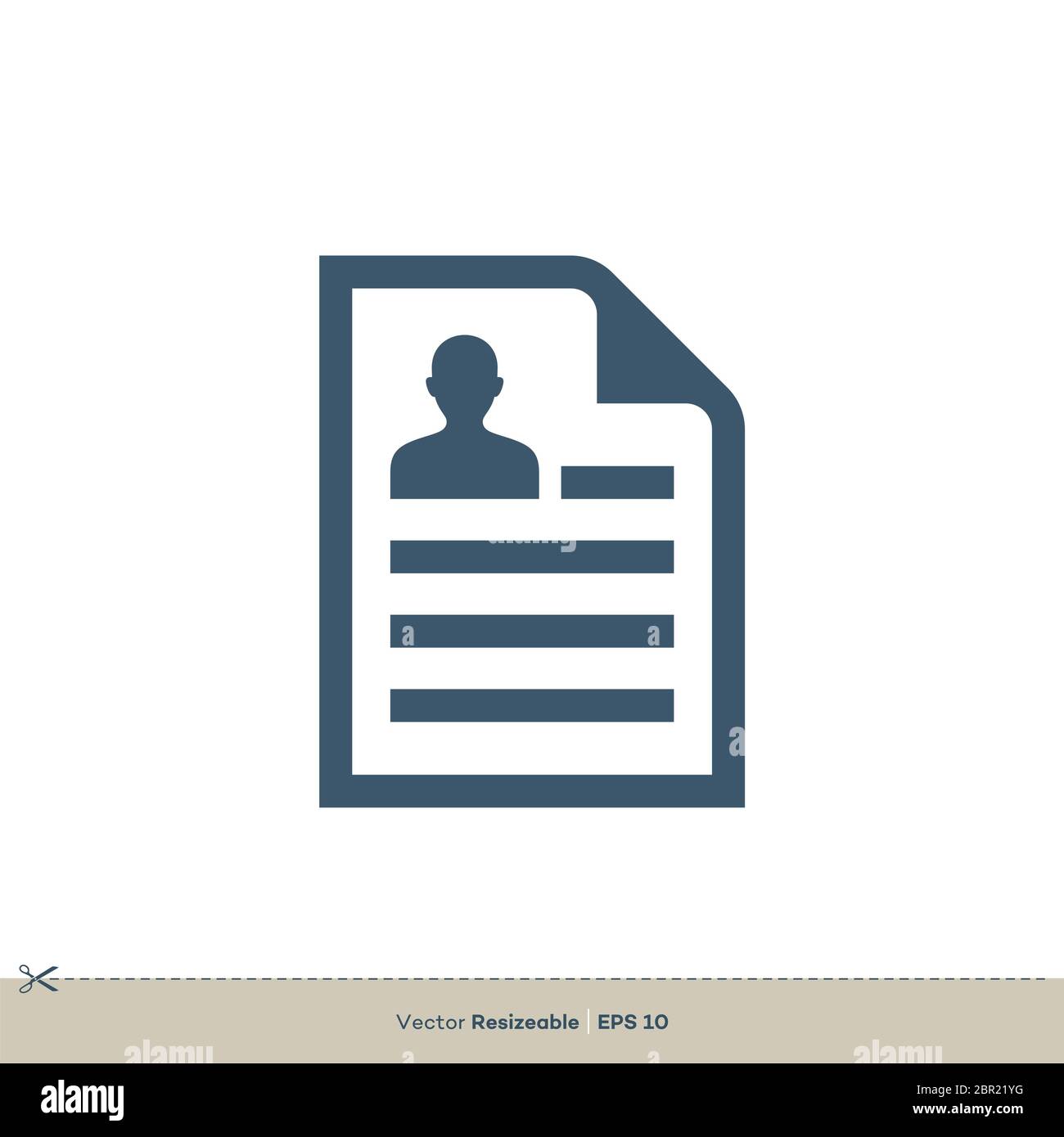 Curriculum vitae papier icône modèle de logo vectoriel conception d ...