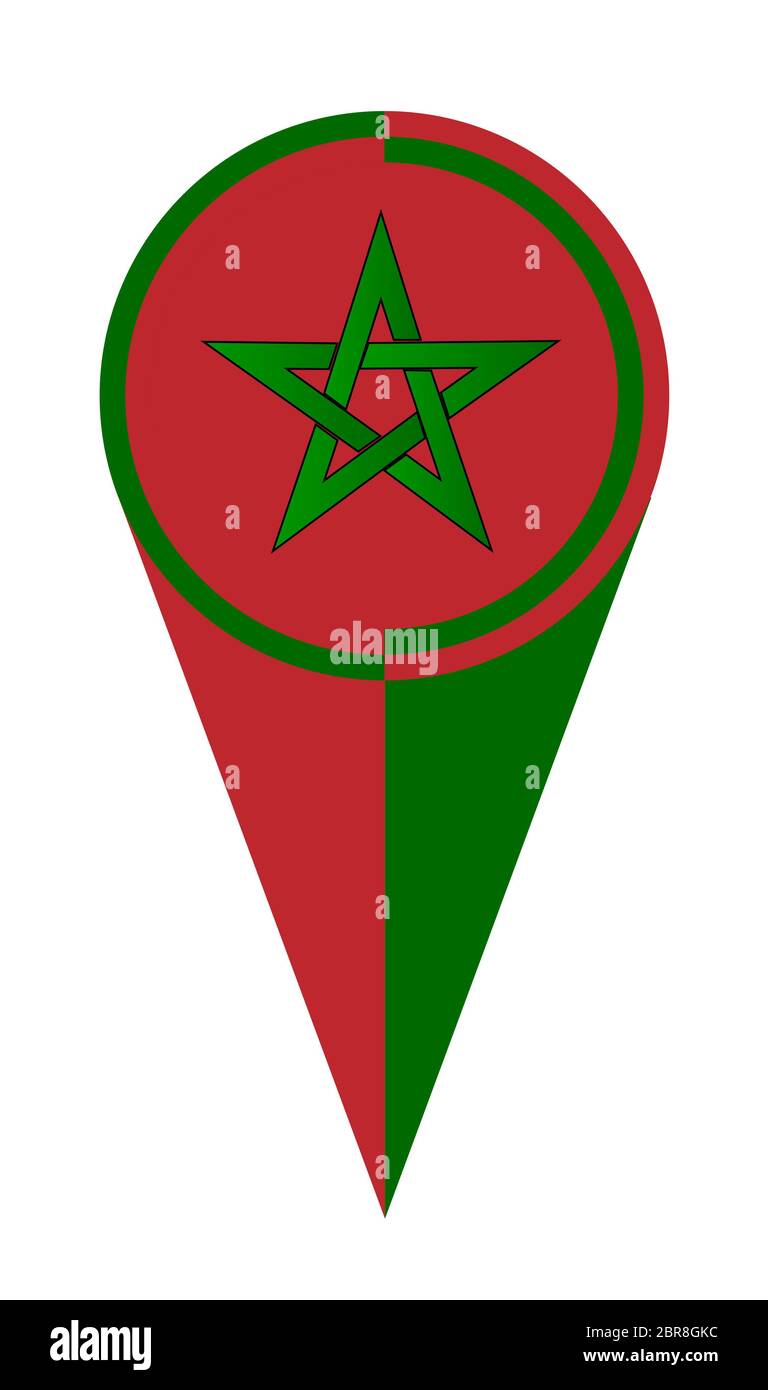 Pin location maroc flag icon Banque de photographies et d’images à ...