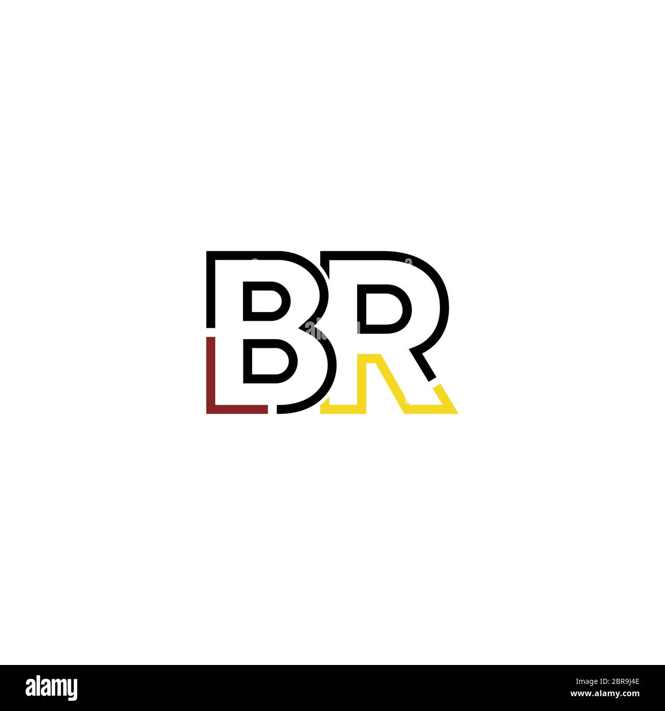 Logo de lettre br Banque d'images vectorielles - Alamy
