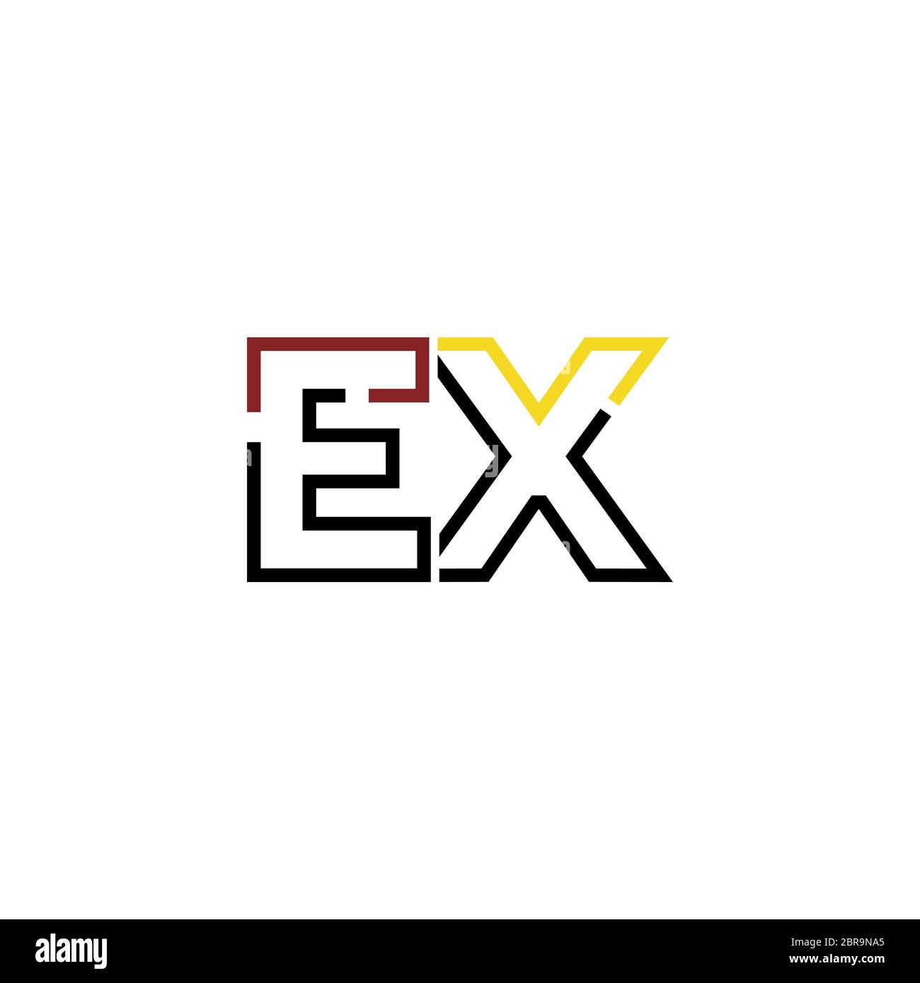 Ex lettre logo Banque d'images vectorielles - Alamy