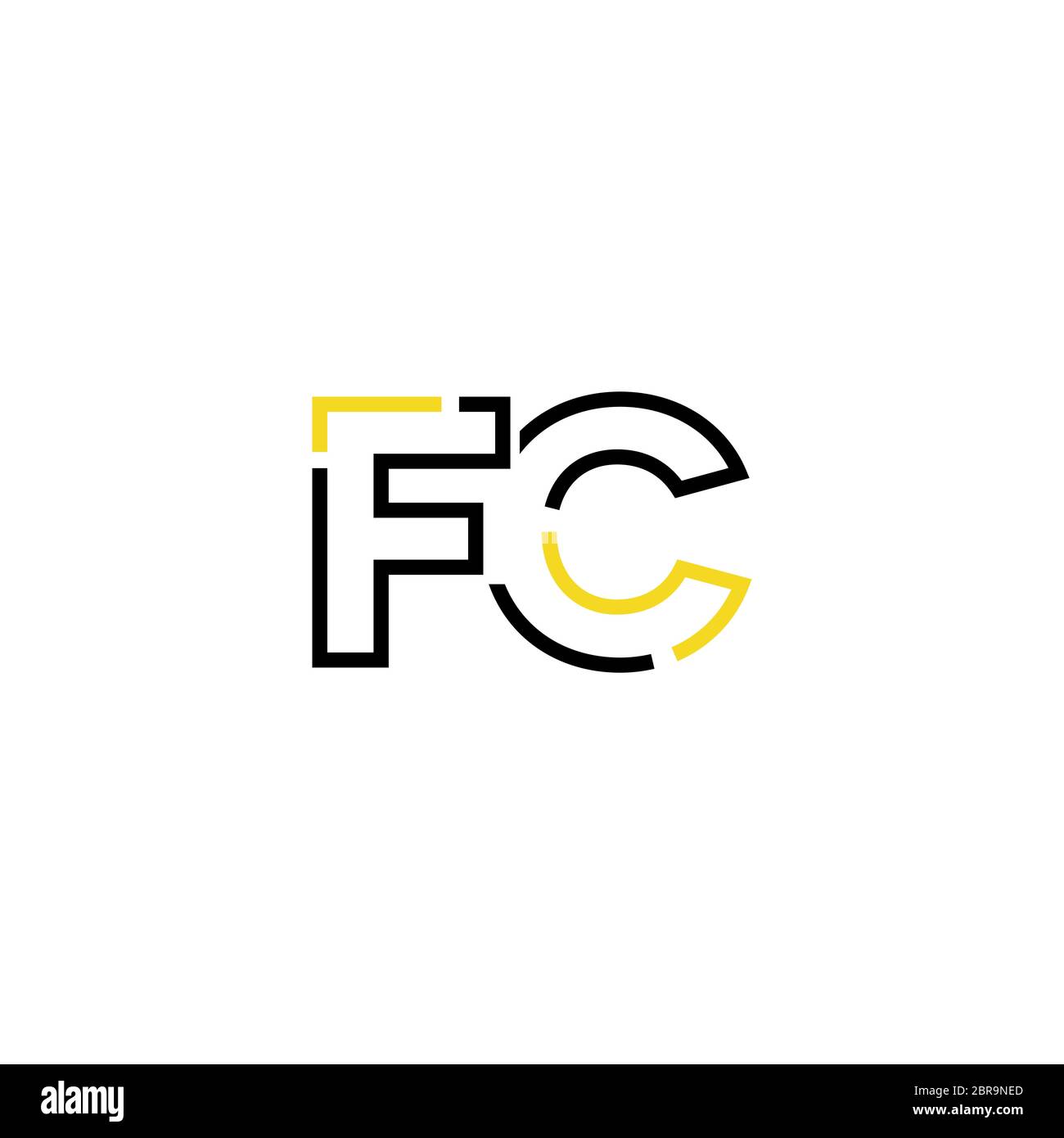 Lettre fc logo Banque d'images vectorielles - Alamy