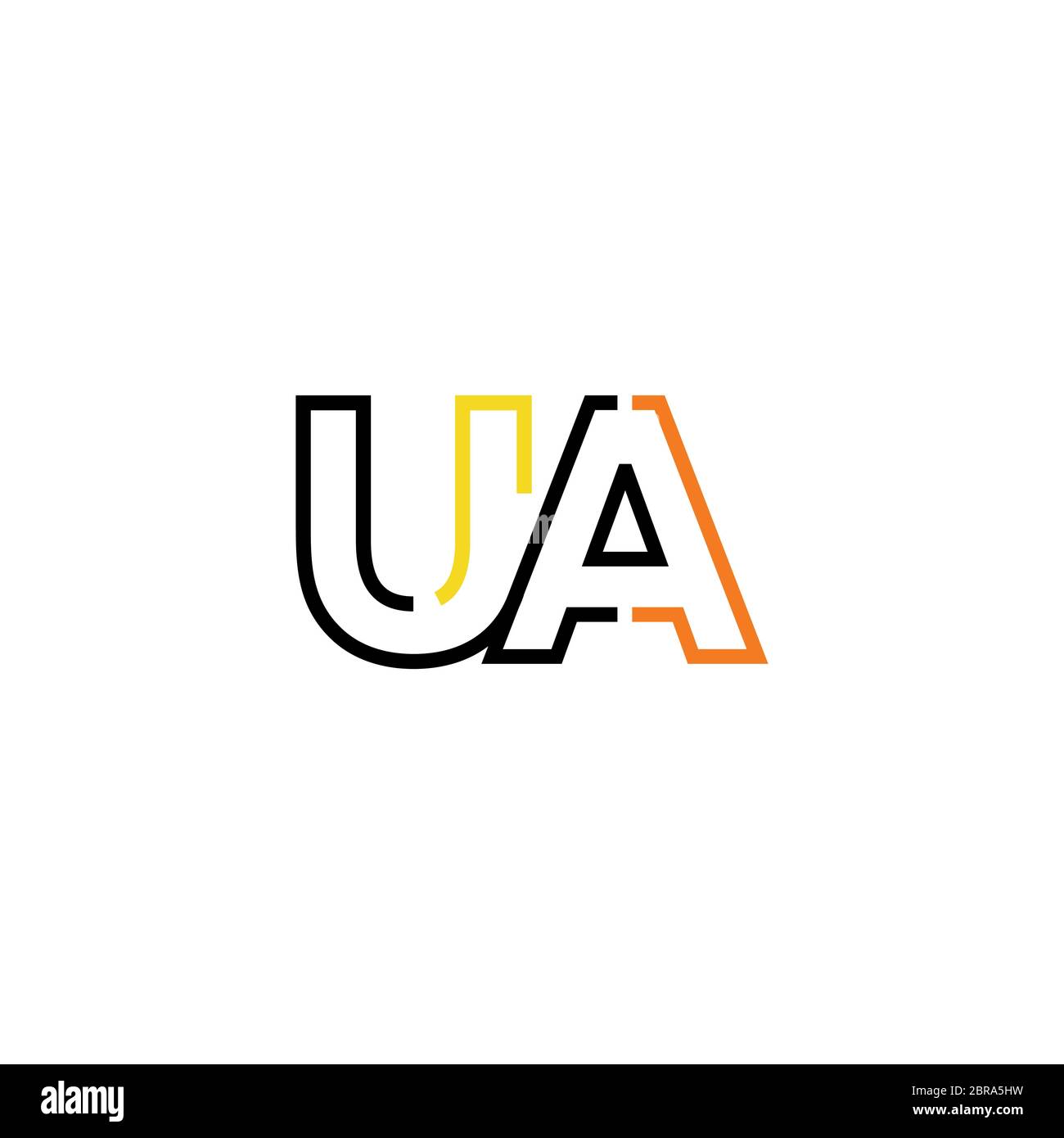 Lettre ua logo Banque d'images vectorielles - Alamy