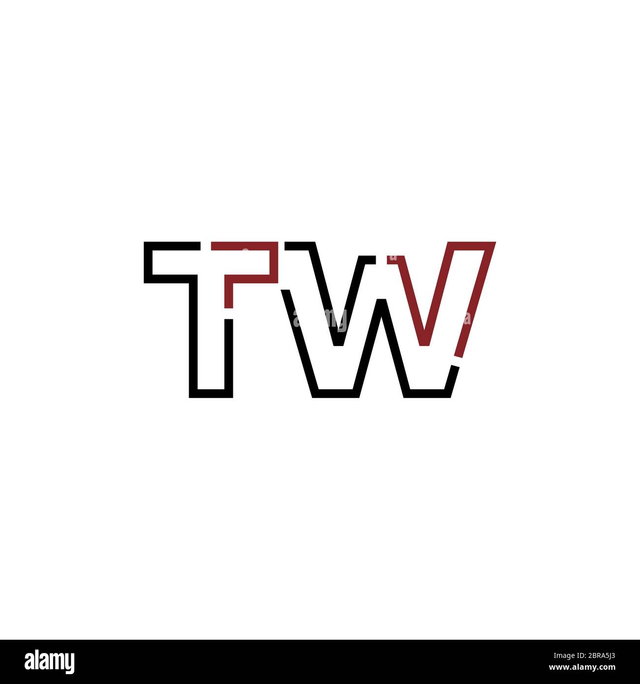 Tw logo Banque d'images vectorielles - Alamy