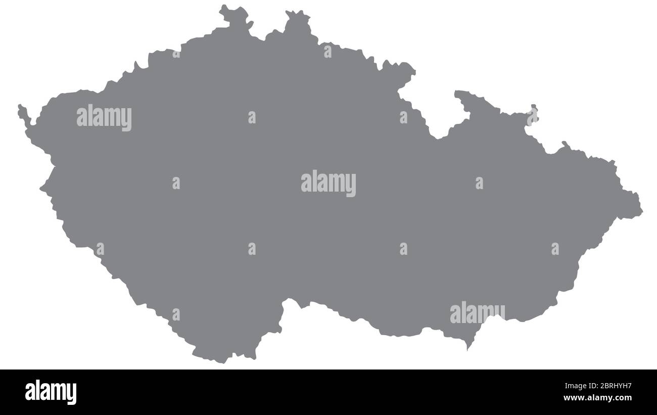 Czech republic map Banque d'images détourées - Alamy