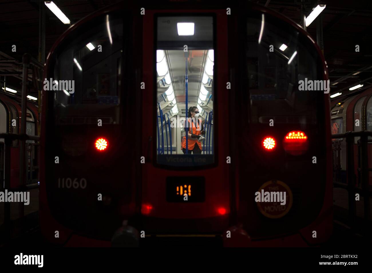 Victoria line tube train london underground northumberland park depot ...