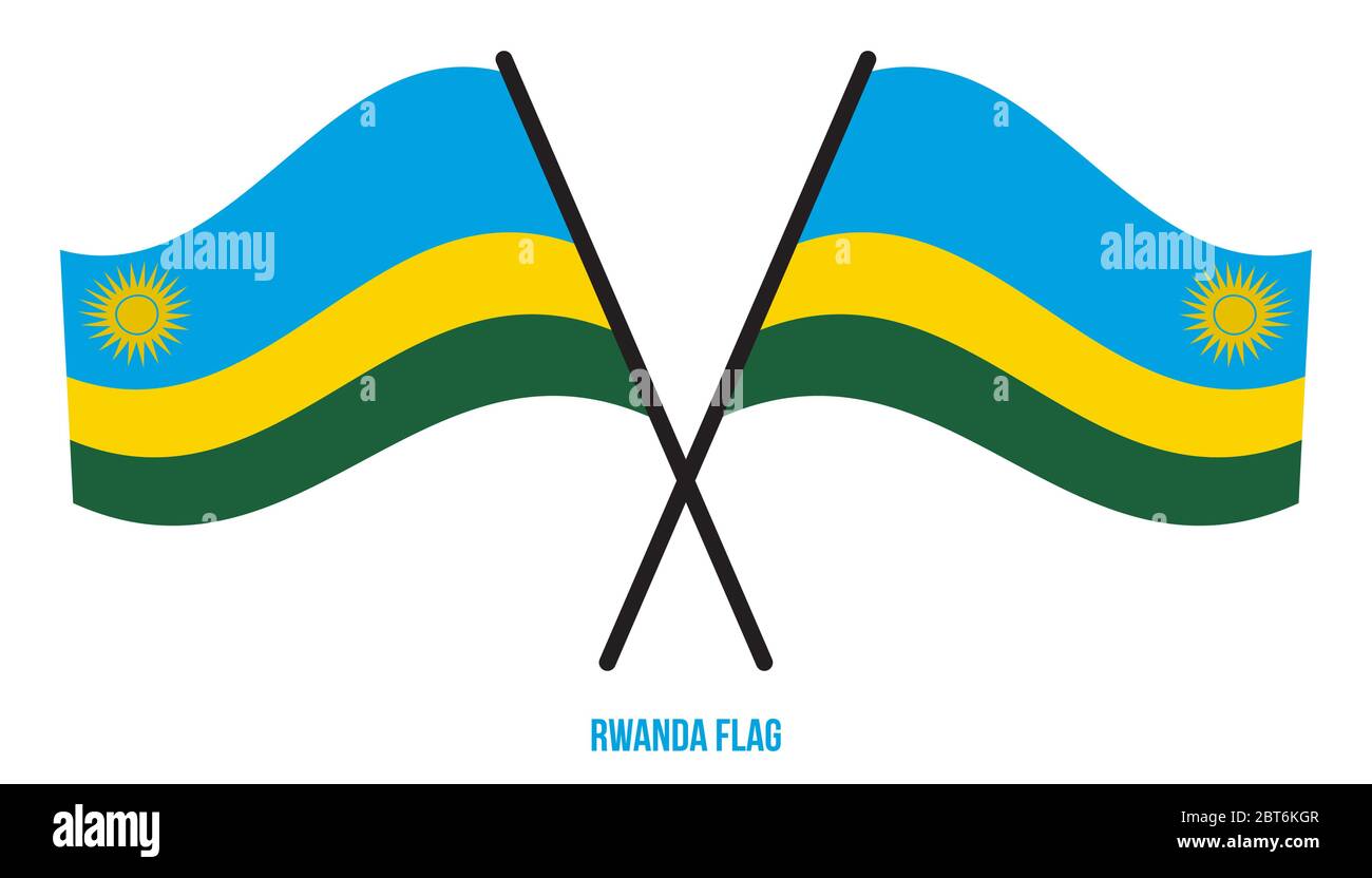 Le Rwanda Drapeaux Vector Illustration sur fond blanc. Drapeau national du Rwanda Image ...