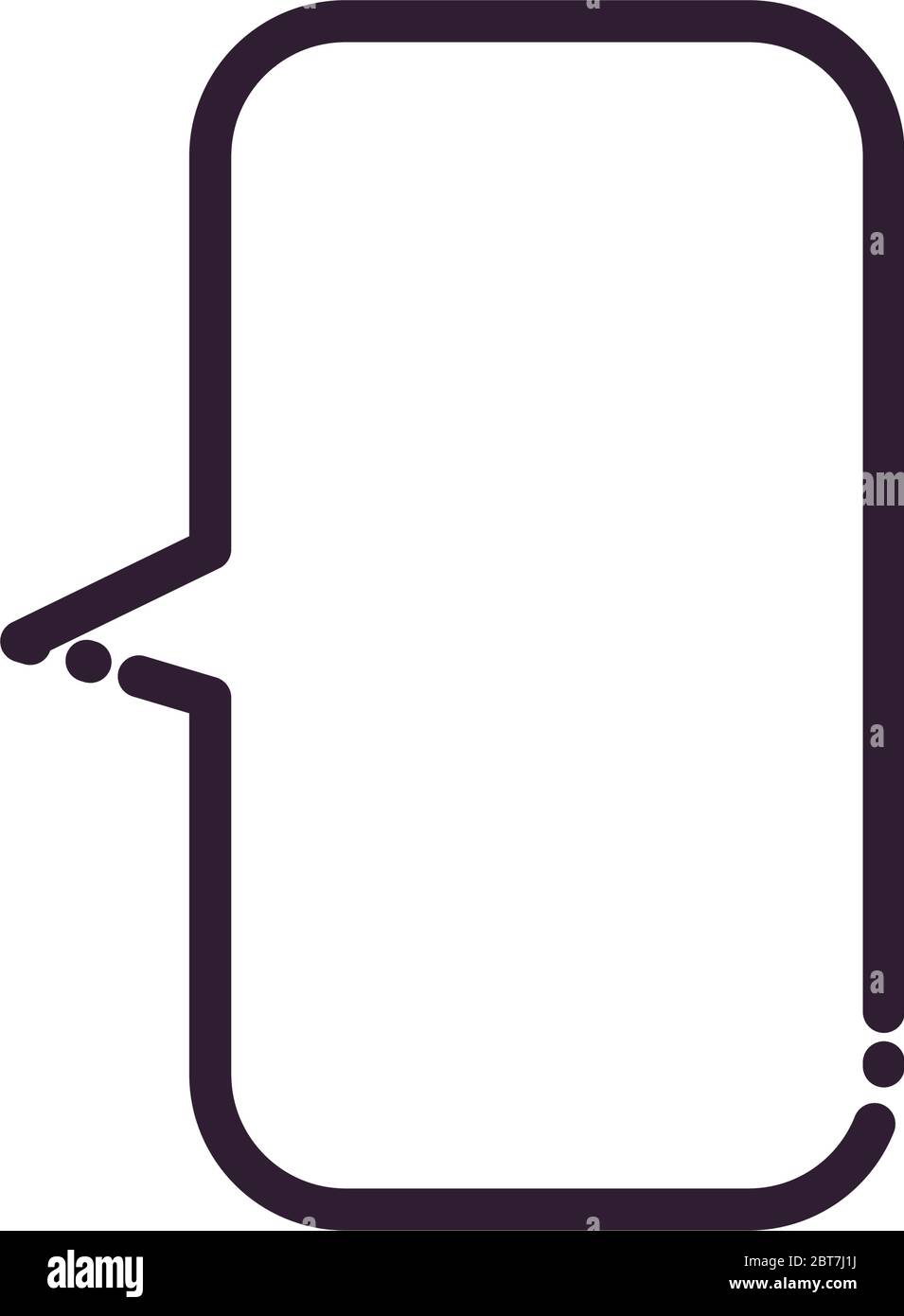 Forme d'icône de style bulle de communication rectangulaire ...