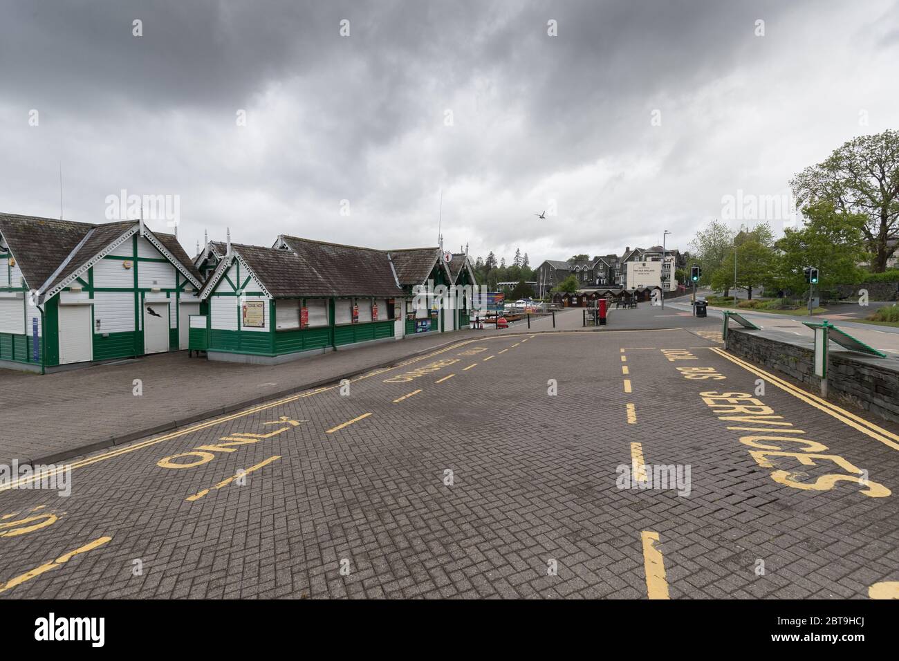 Cumbria, Royaume-Uni. 24 mai 2020. Matin pluie légère Overcast Bowess ...
