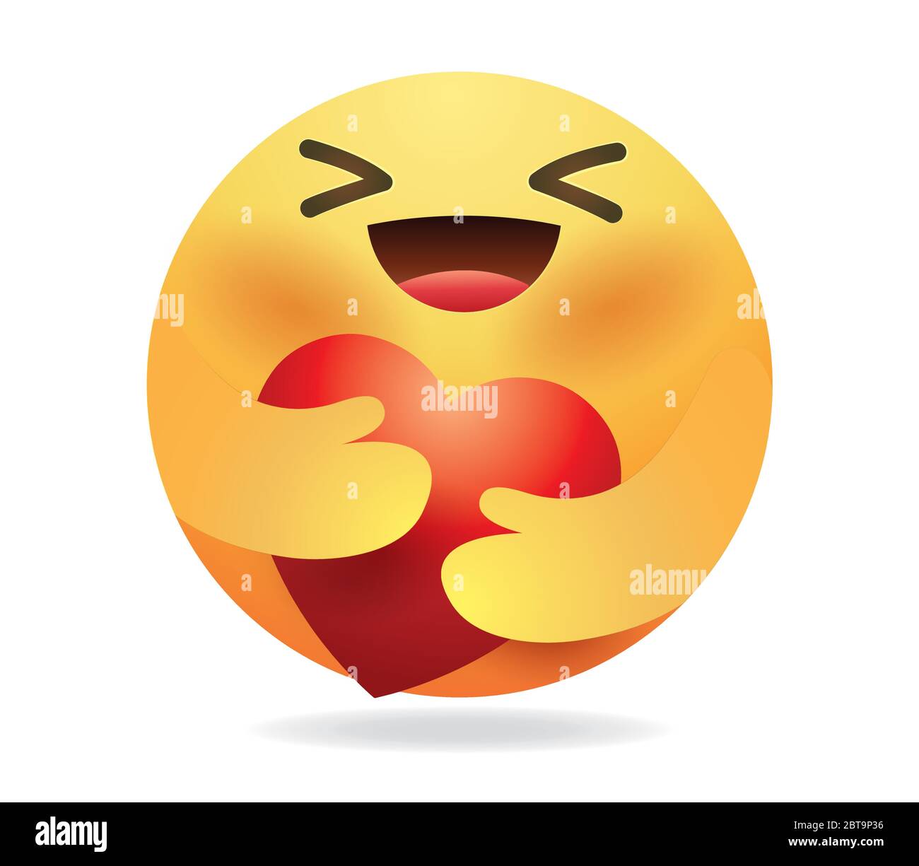 Émoticone avec illustration de vecteur de coeur.vecteur d'émoticône ...