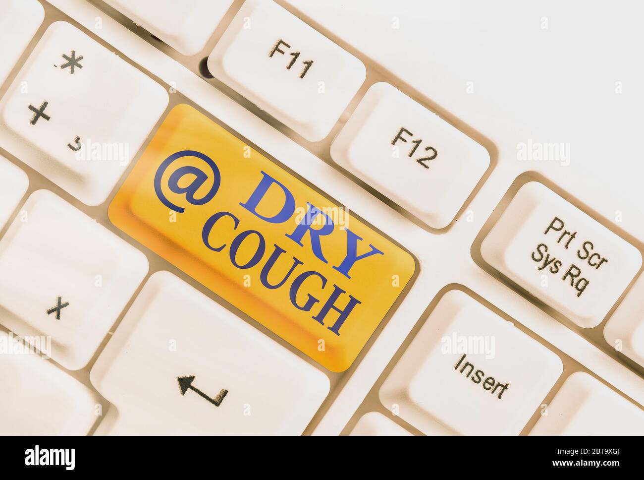Panneau texte indiquant Dry Cough. Le texte photo d'affaires toussez ...