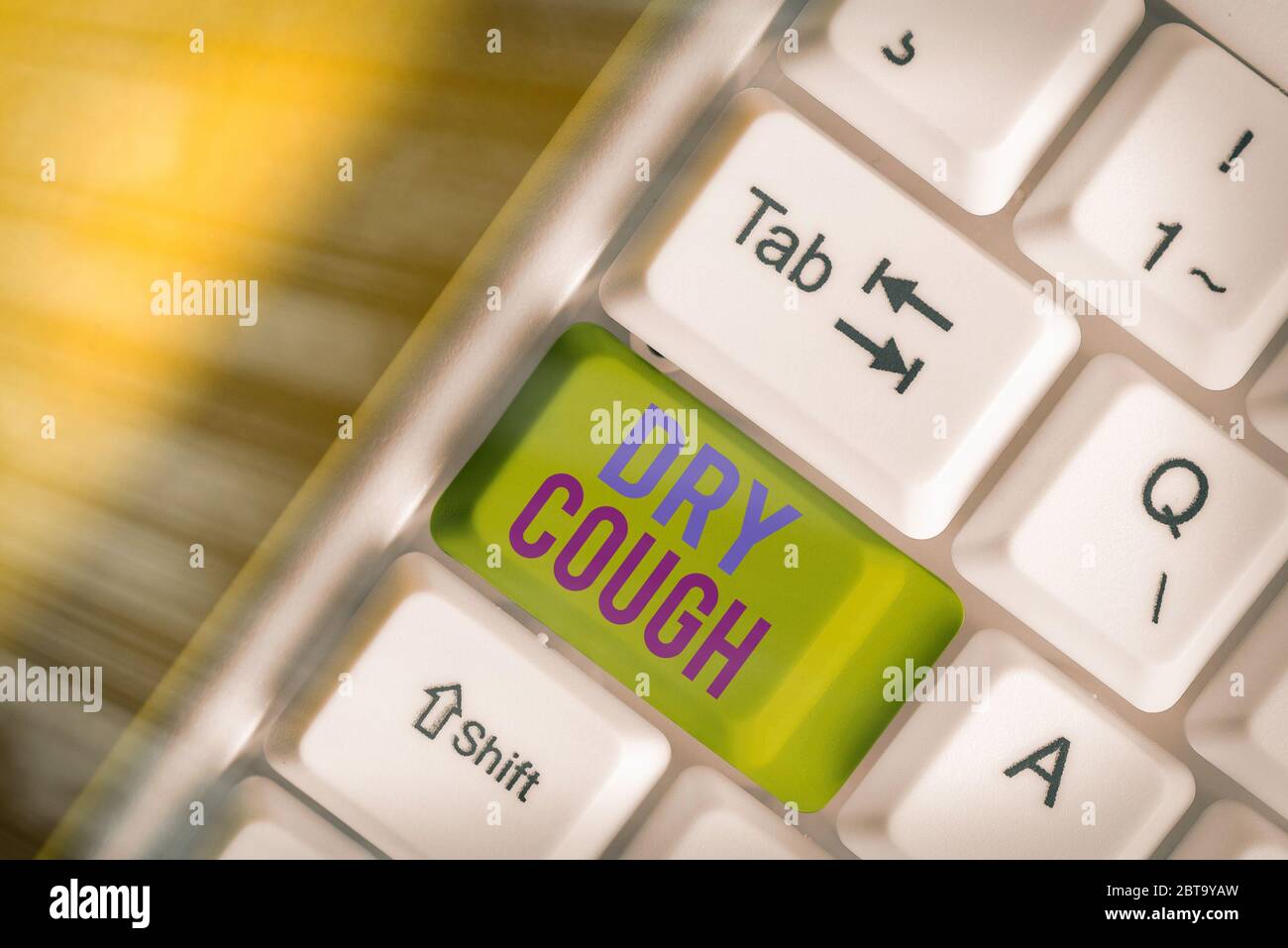 Écriture conceptuelle de la main montrant Dry Cough. Concept signifiant ...