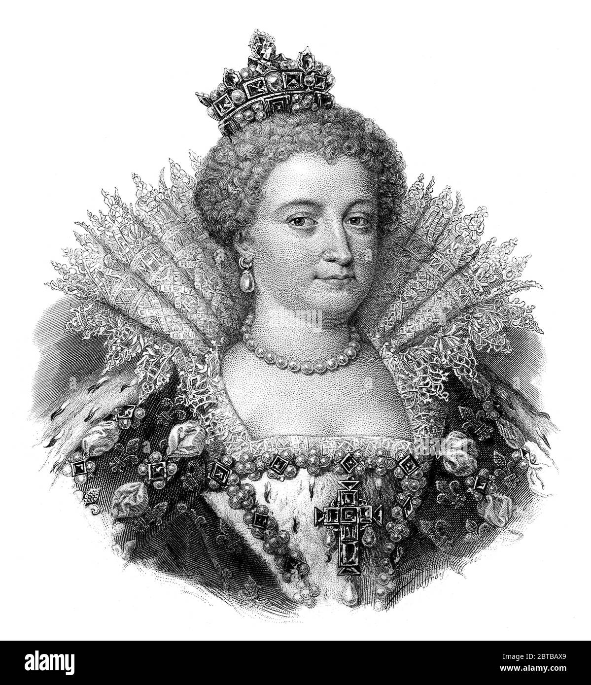 1610 c., FRANCE : Reine française MARIA DE MEDICI ( Marie , 1575 - 1642 ...