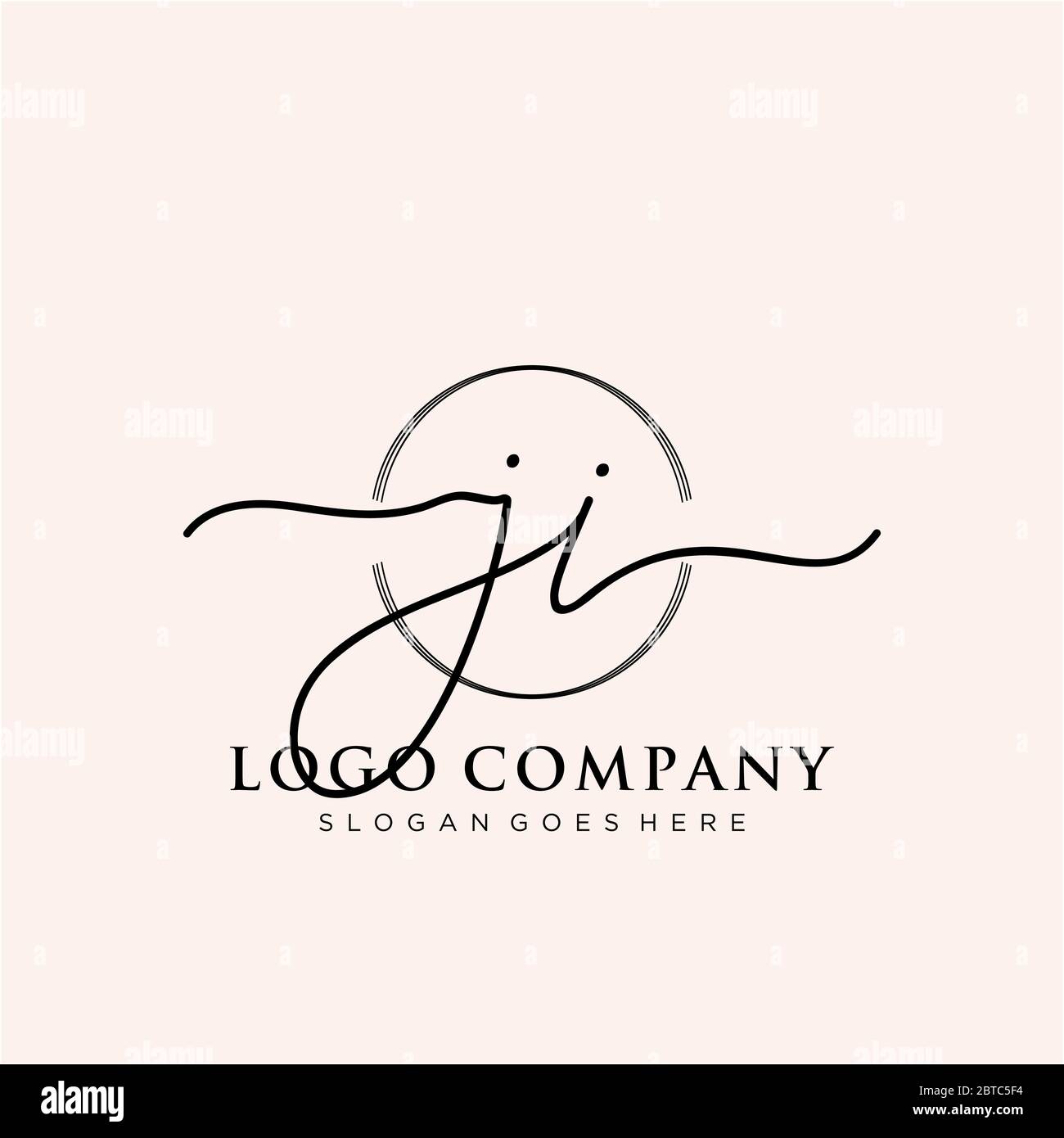 Logo des initiales ji Banque d'images détourées - Alamy