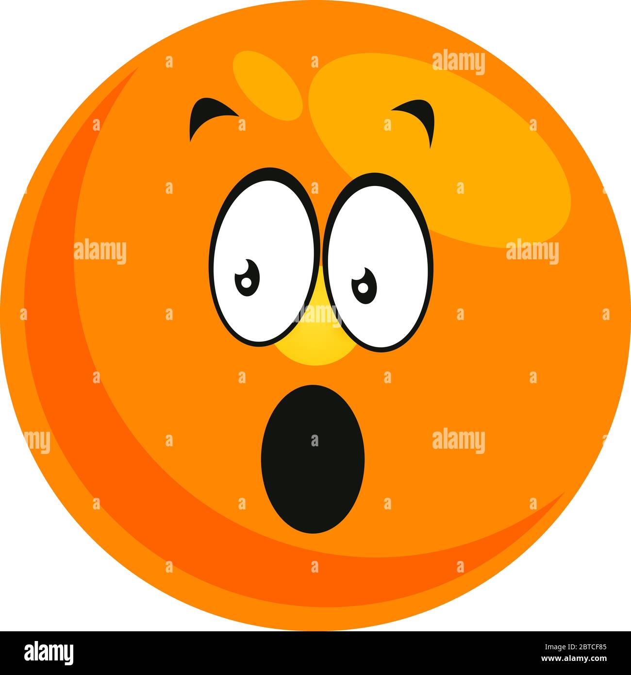 Emoji choqué, illustration, vecteur sur fond blanc Image Vectorielle ...