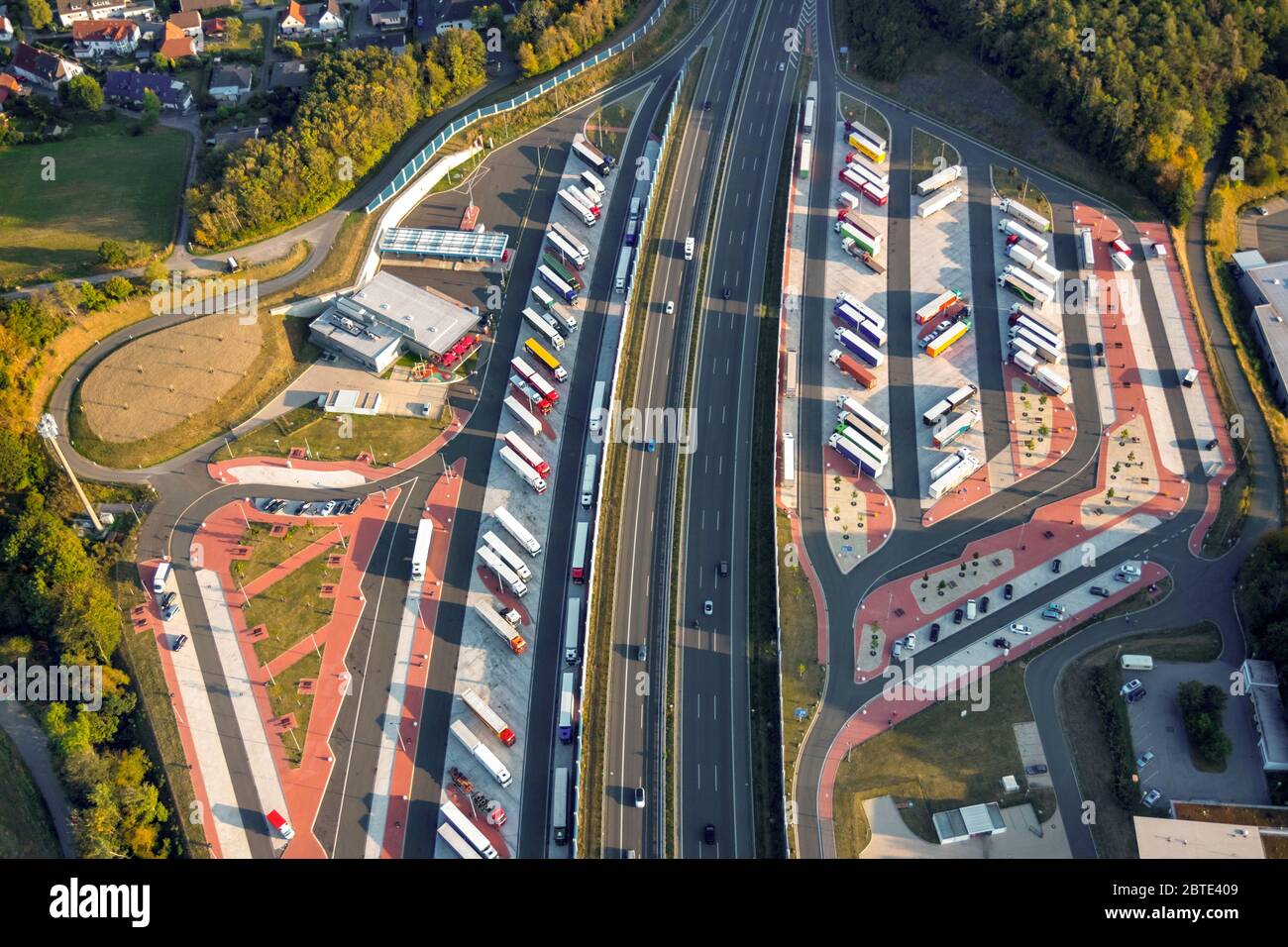 autobahn Rest Areas Ouest de la Sauerland et Ost de la Sauerland sur l ...