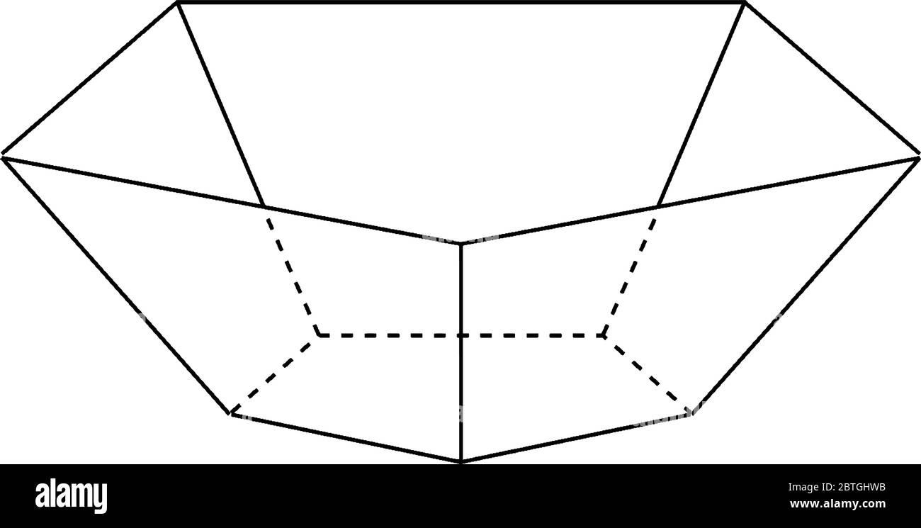 C'est une forme pentagonale avec coupe par plan. Il a cinq côtés égaux ...