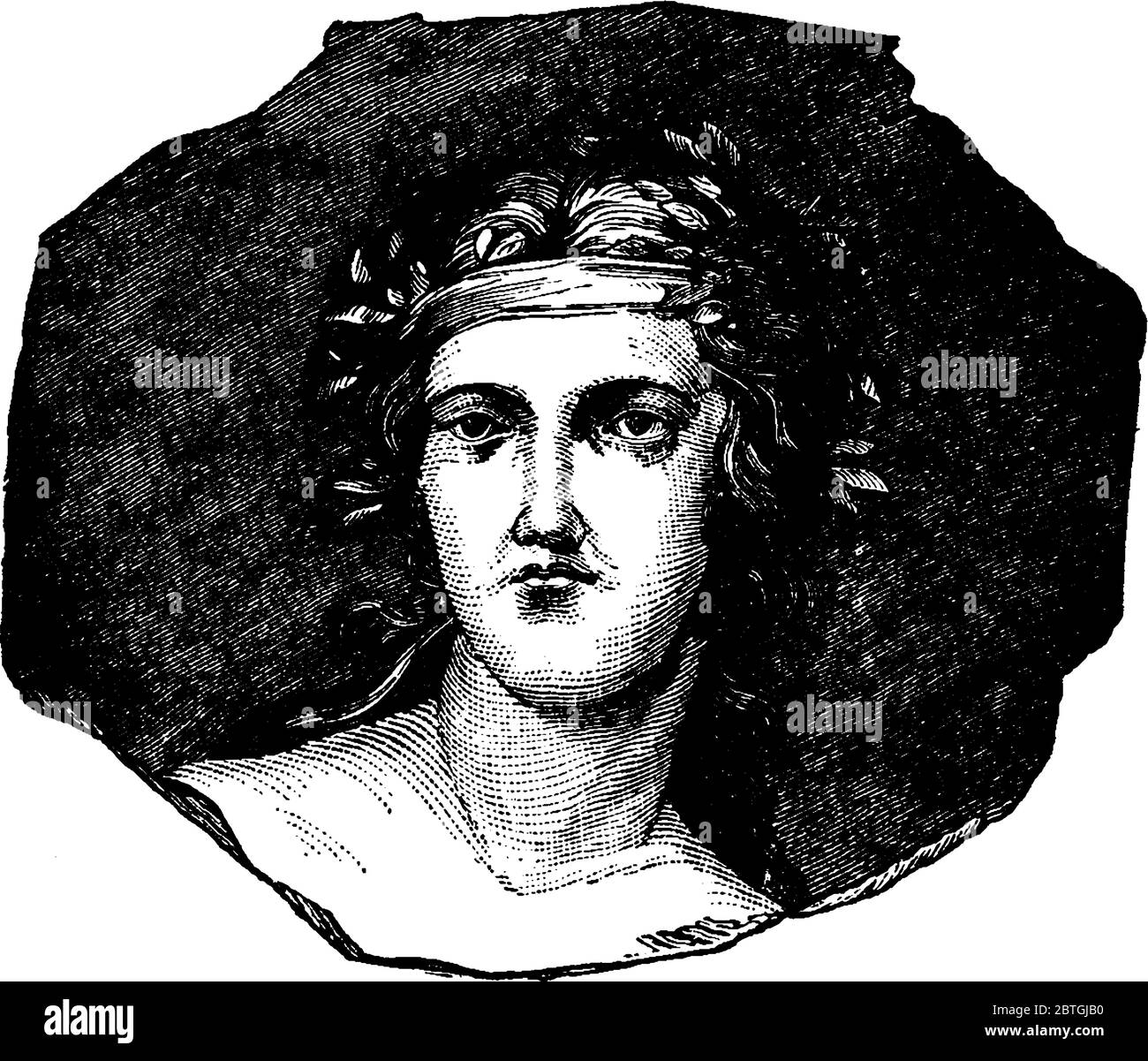 Greek sun god helios engraving Banque d'images vectorielles - Alamy