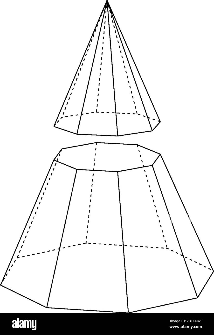 Pyramide octogonale Banque d'images vectorielles - Alamy