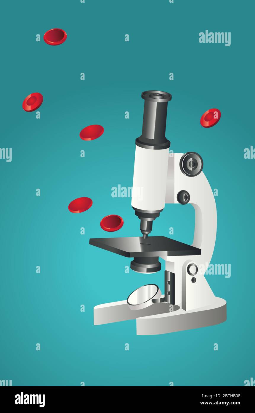 White blood cell microscope Banque d'images vectorielles - Alamy