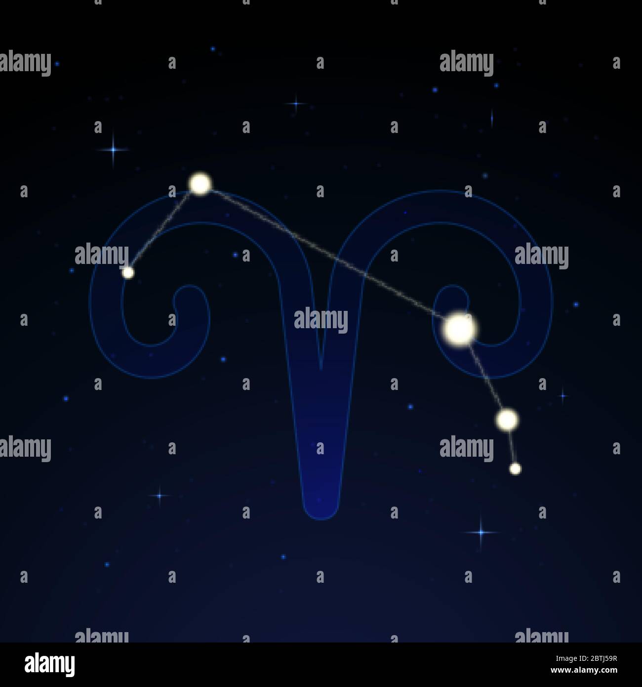 Bélier, le bélier. Constellation et signe du zodiaque sur le ciel ... Bélier, le bélier. Constellation et signe du zodiaque sur le ciel ...