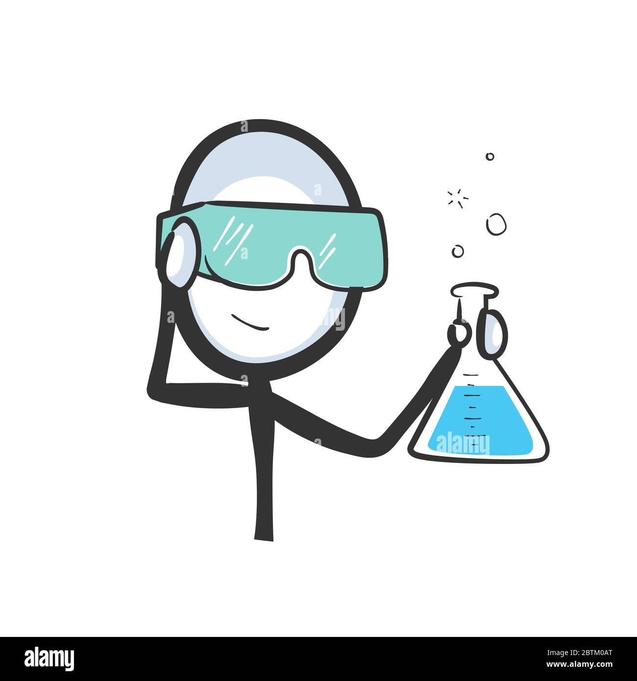 Chimiste tenant un flacon de laboratoire. Scientifique portant des ...