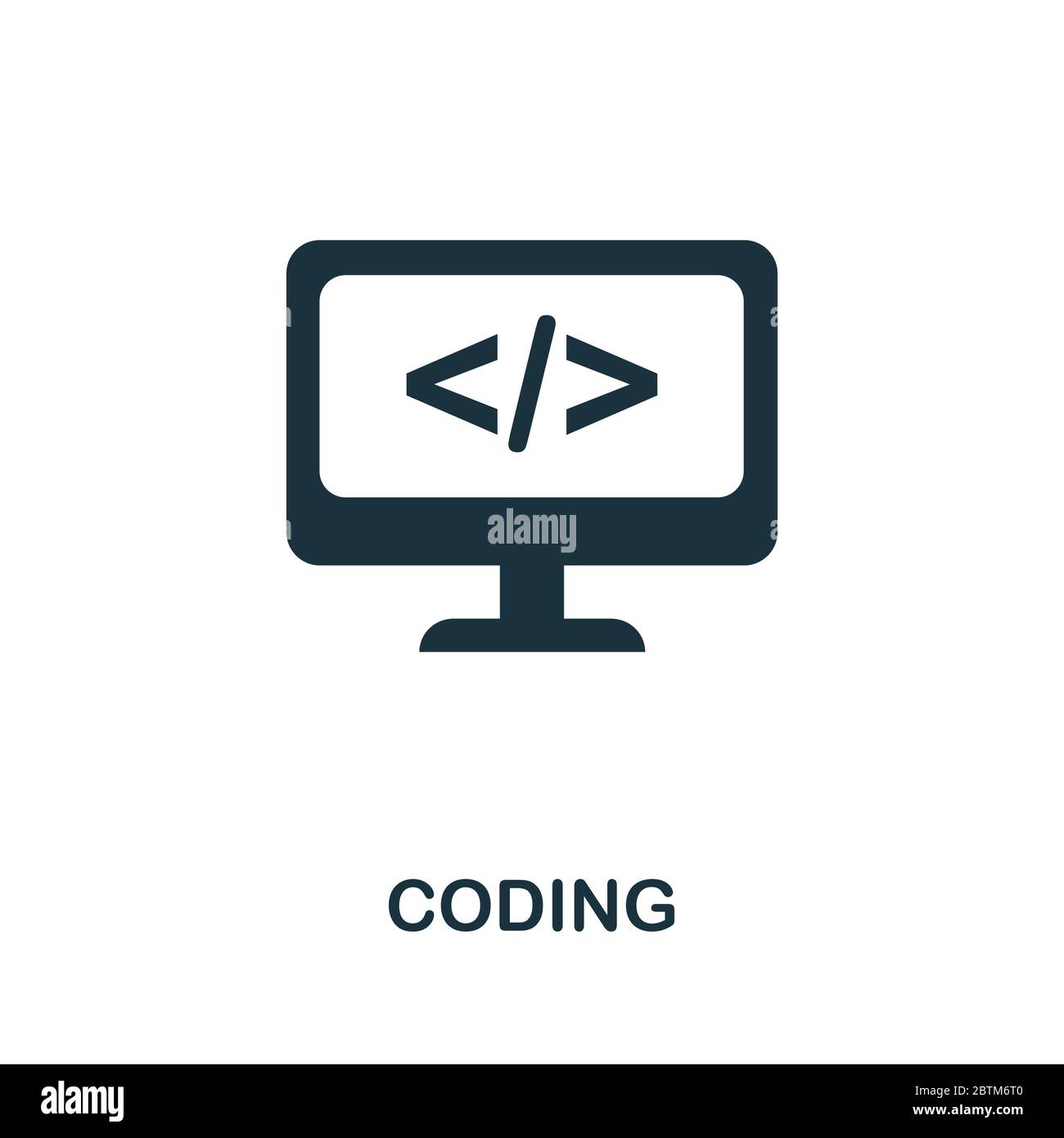 Icône d'encodage. Illustration simple de la collection Creative Package ...