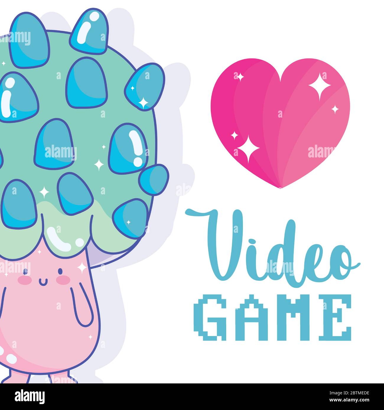 jeu vidéo champignon coeur dessin animé personnage créature dessin ...
