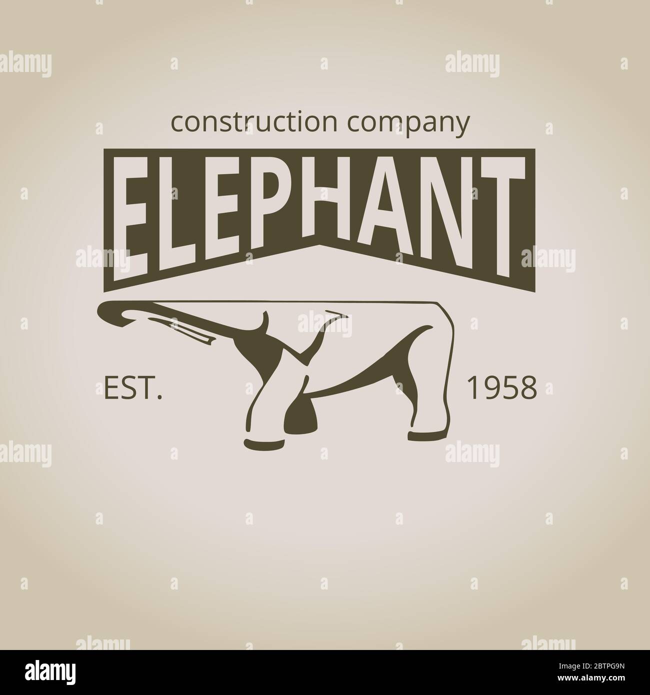 Elephant shadow Banque d'images vectorielles - Alamy