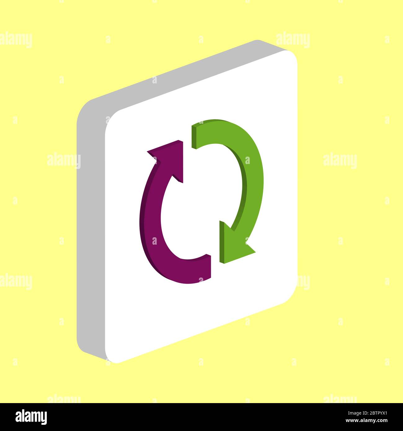 Flèches de rotation icône de vecteur simple. Modèle de conception de ...