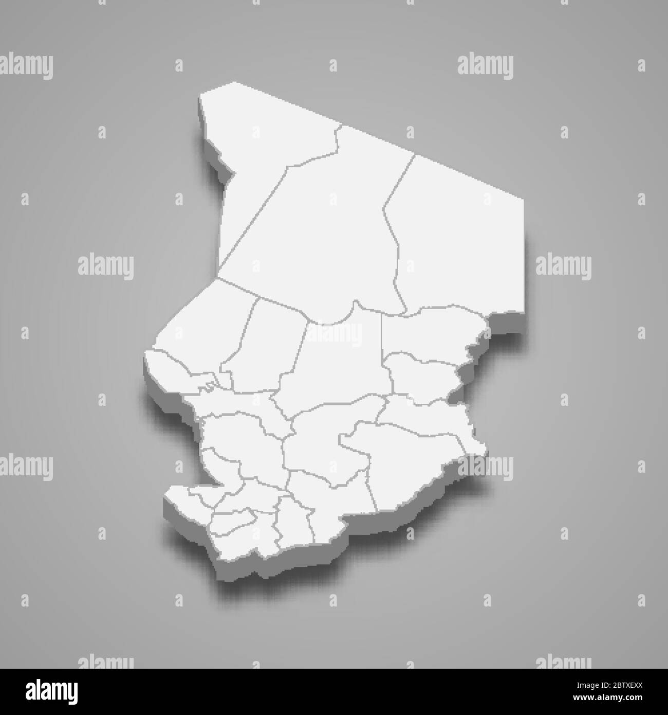 Carte du tchad Banque d'images noir et blanc - Alamy