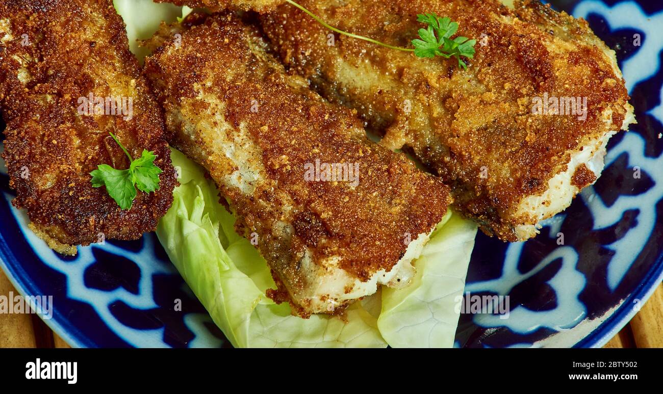 Filets de poisson Tex-Mex, filets de poisson blanc cuits dans un bain ...