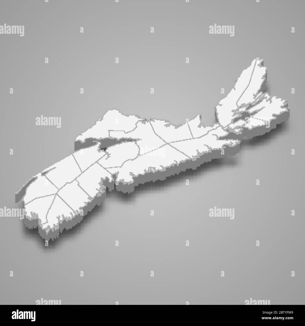 Nova scotia province map Banque d'images vectorielles - Alamy