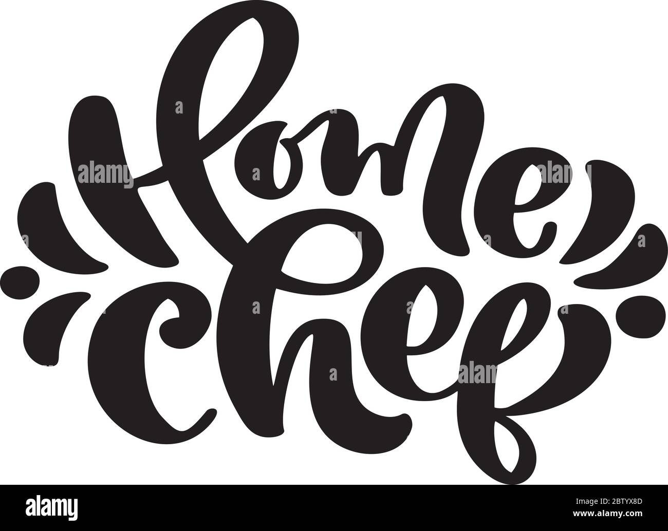 Accueil Chef calligraphie texte vectoriel pour la cuisine blog cuisine ...