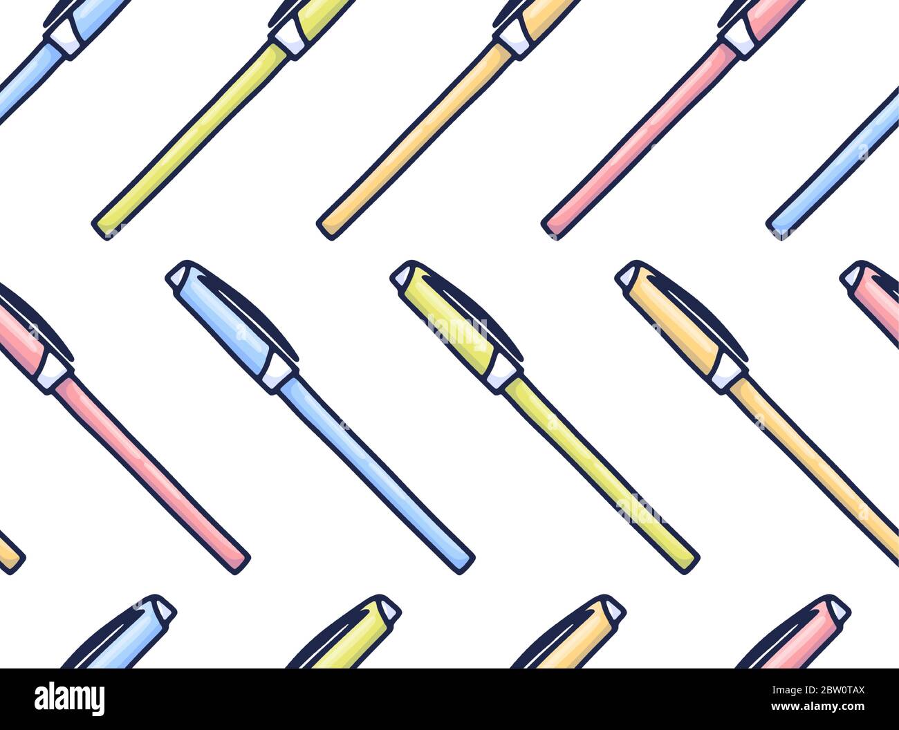 Coloration dans des stylos Banque d'images vectorielles - Alamy