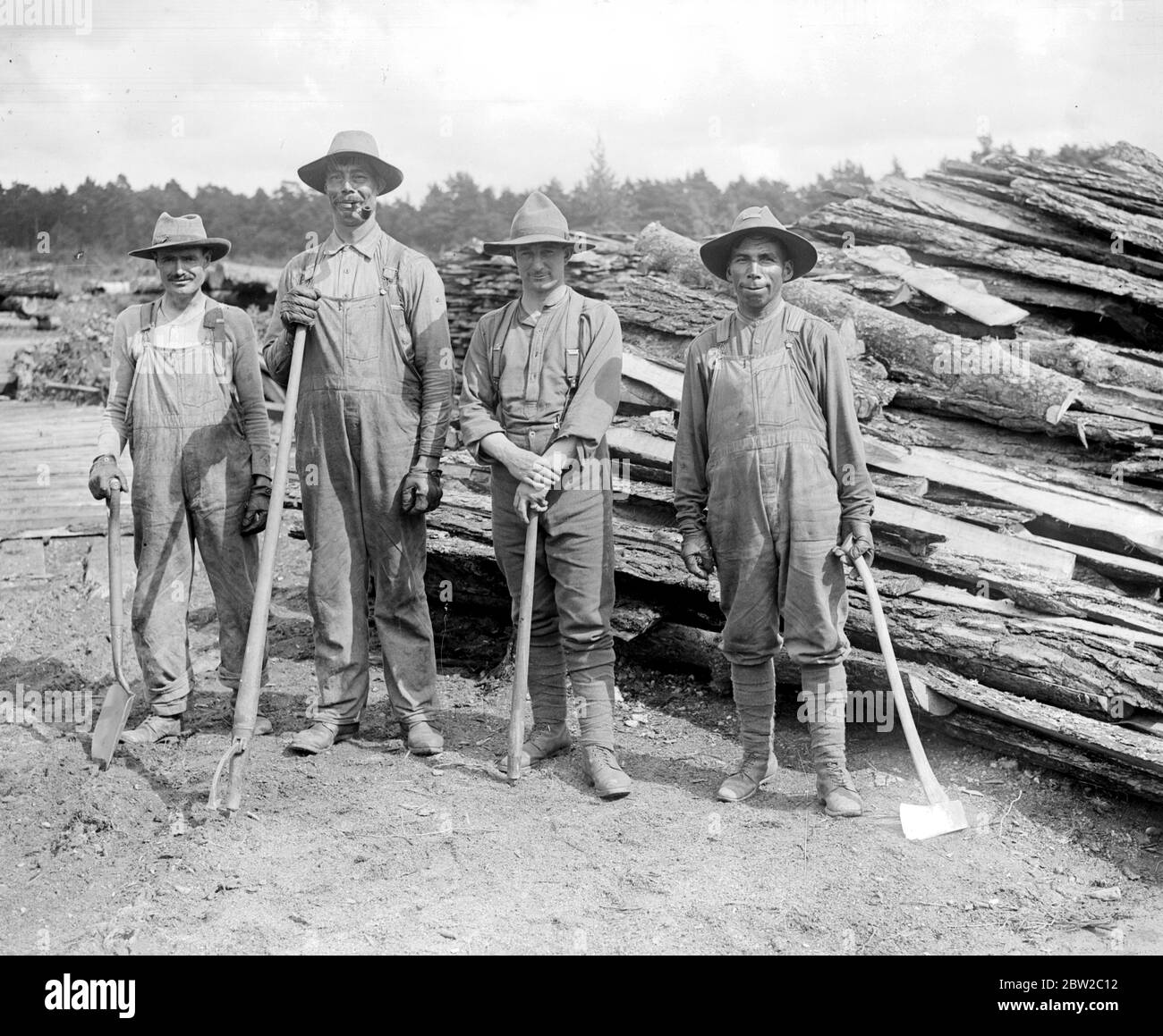 Cutting planks Banque d'images noir et blanc - Alamy