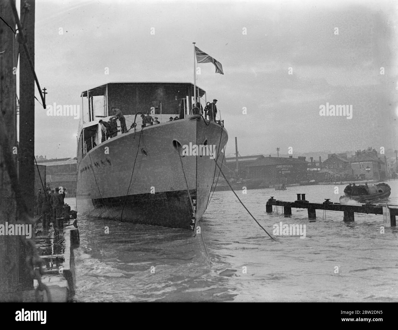 Lancement d'un nouveau navire amiral pour le Yangtze à East Cowes. Le ...
