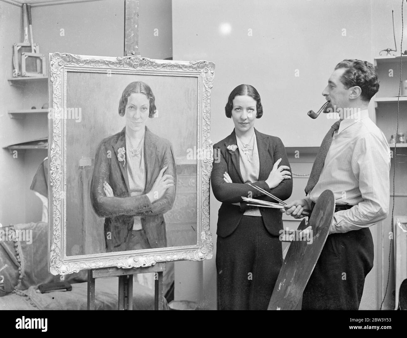 R UNE actrice peint le portrait . M. James Proudfoot , l'Academicien ...