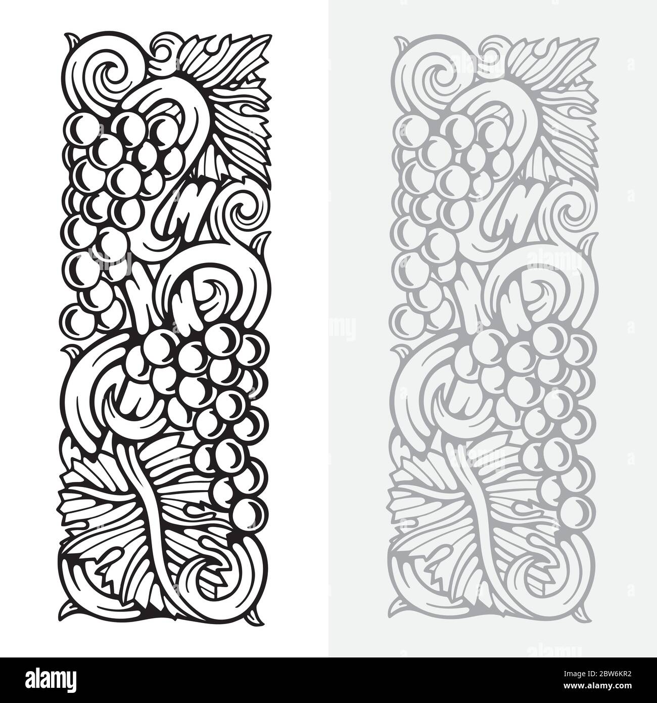 Dessin de grappe de raisin Banque de photographies et d’images à haute ...