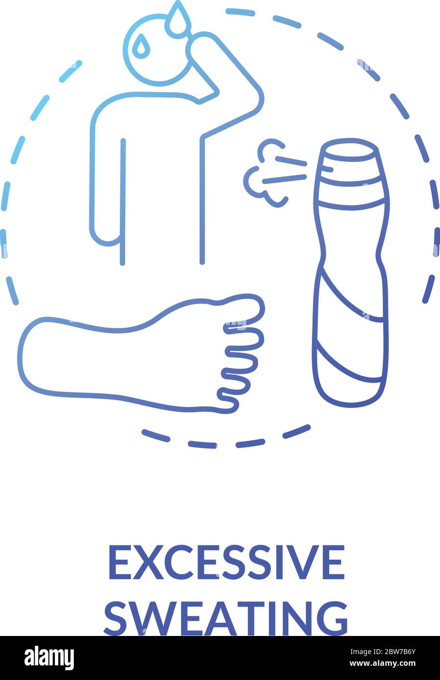 Transpiration excessive Banque d'images vectorielles - Alamy