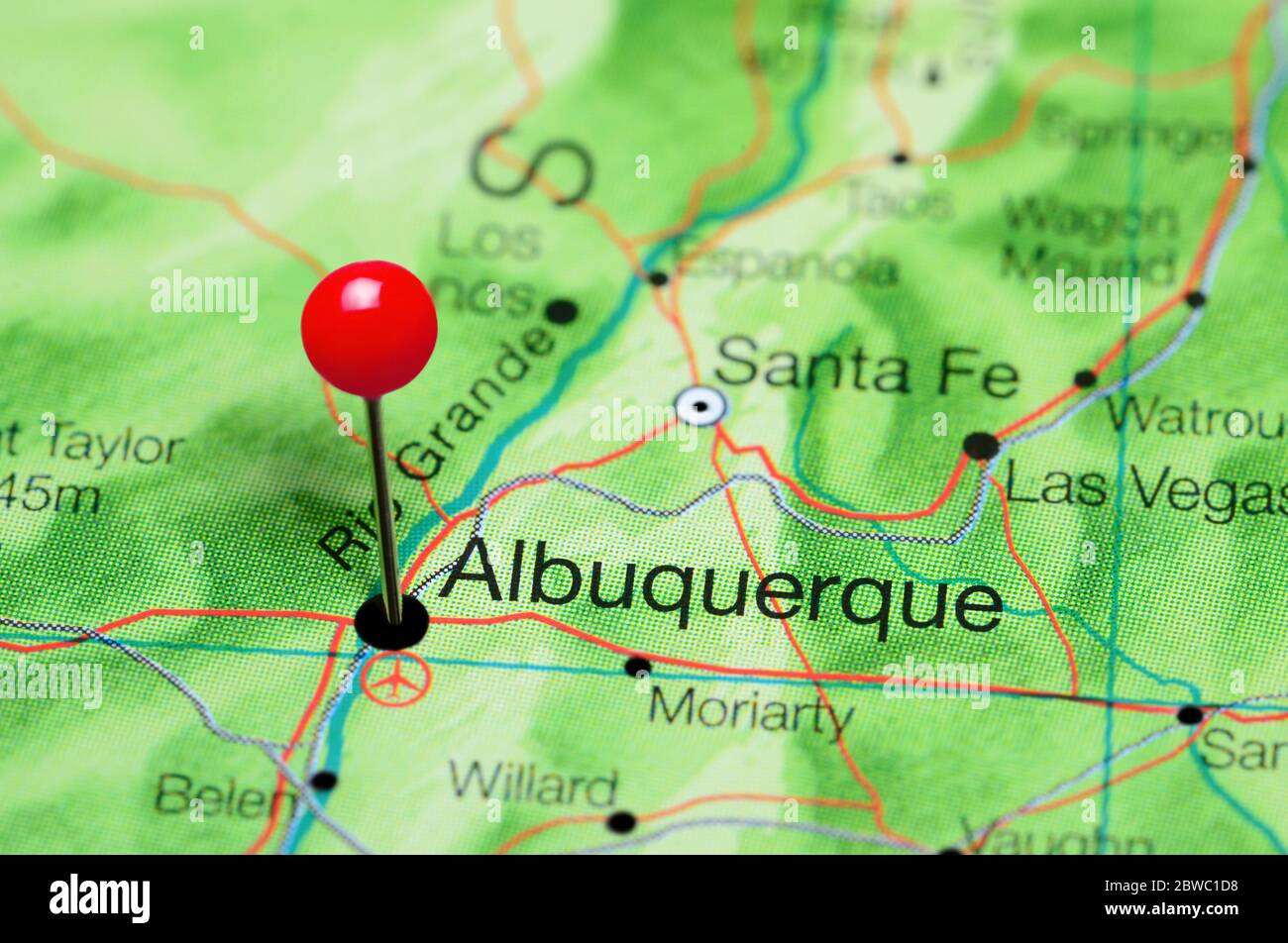 Albuquerque sur une carte Banque de photographies et d’images à haute ...