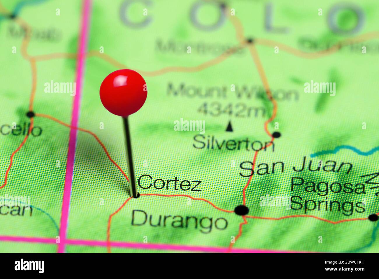 Carte du colorado cortez Banque de photographies et d’images à haute ...