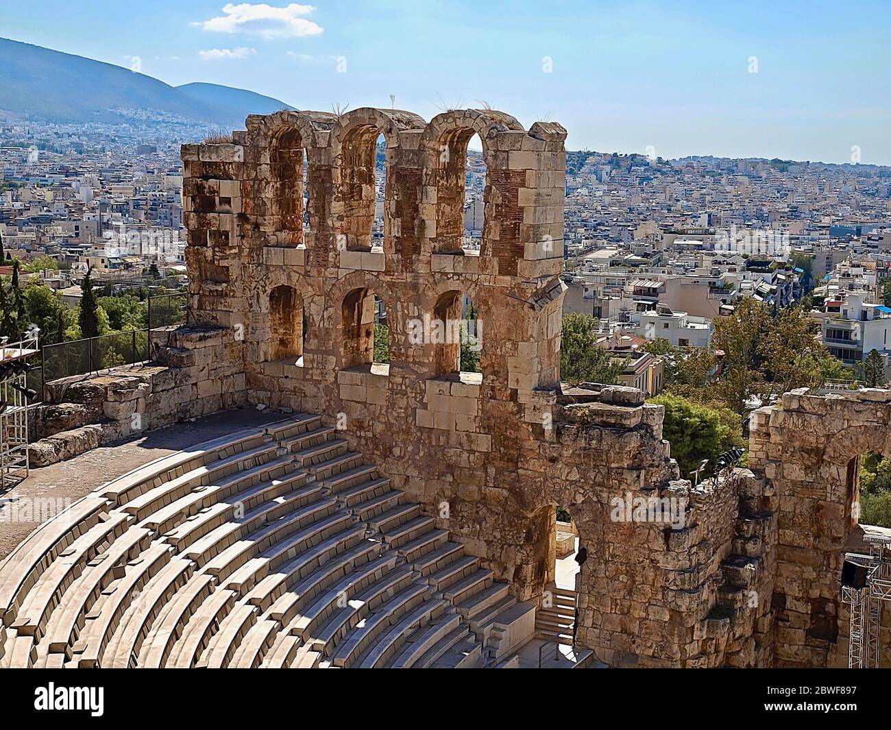 Temple de la célèbre Acropole d'Athènes en Grèce Photo Stock - Alamy