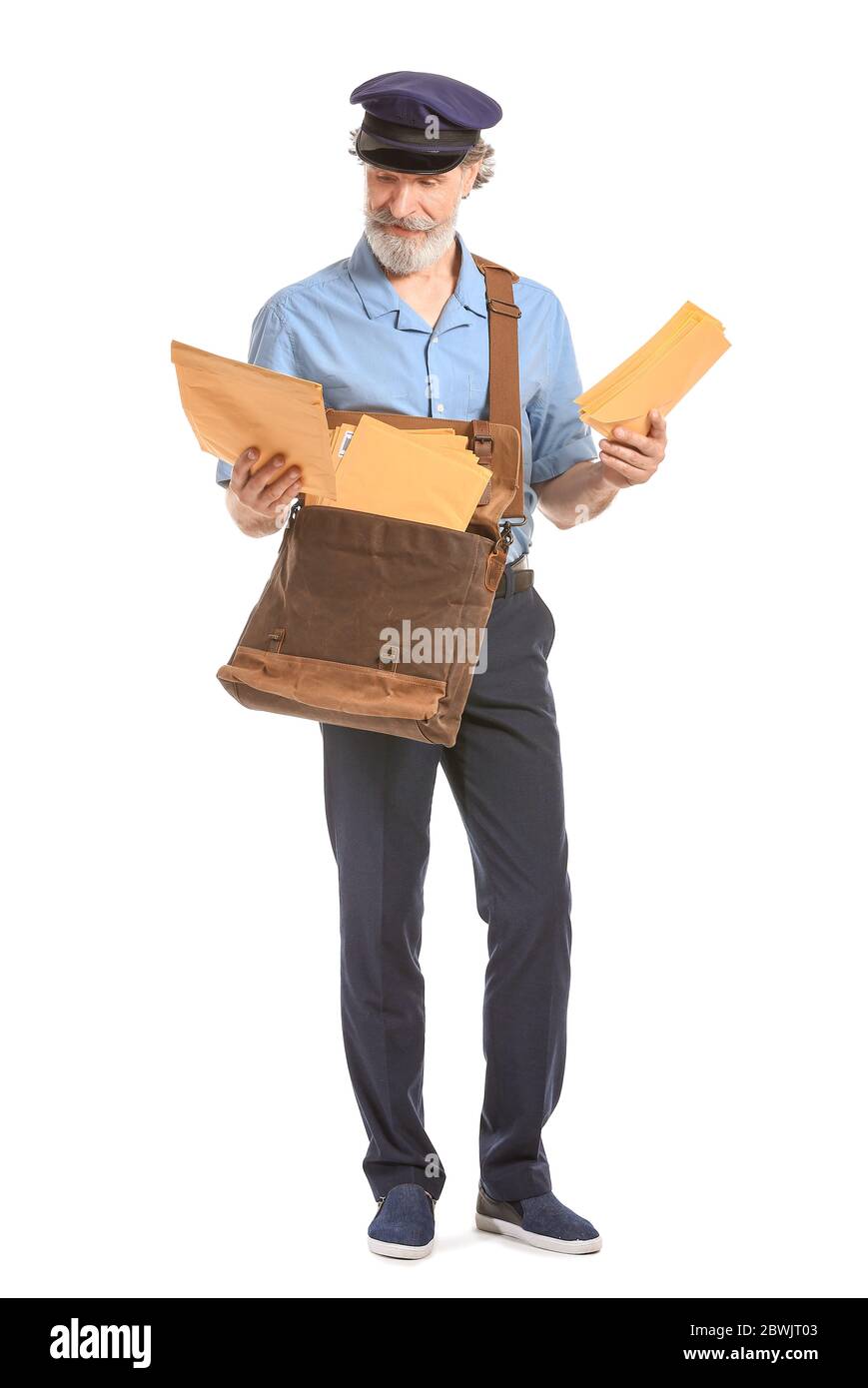 Postier ancien Banque d'images détourées - Alamy