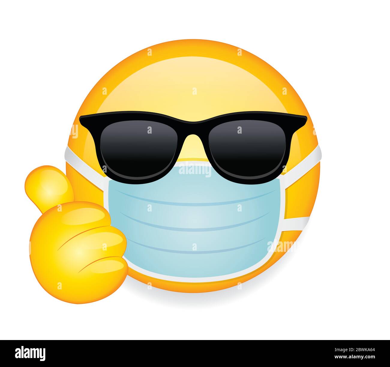 Smiley Cool Pouce Levé